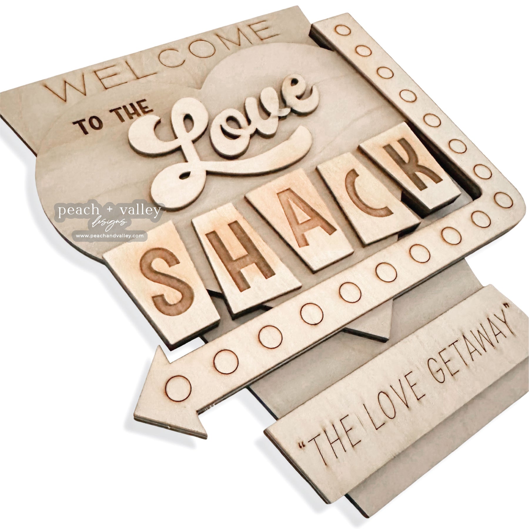Large Love Shack Sign Cut File – Peach + Valley Designs