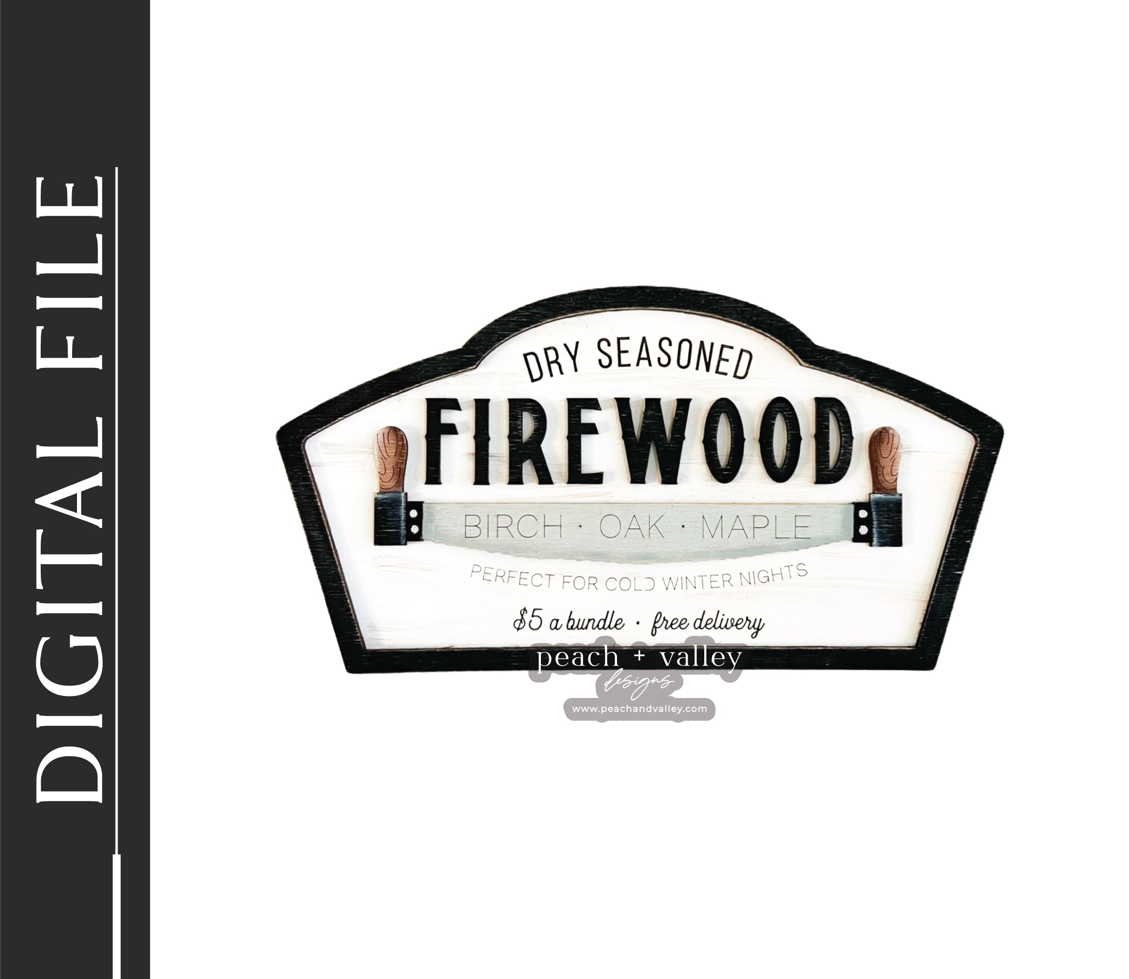 Firewood Sign Cut File – Peach + Valley Designs