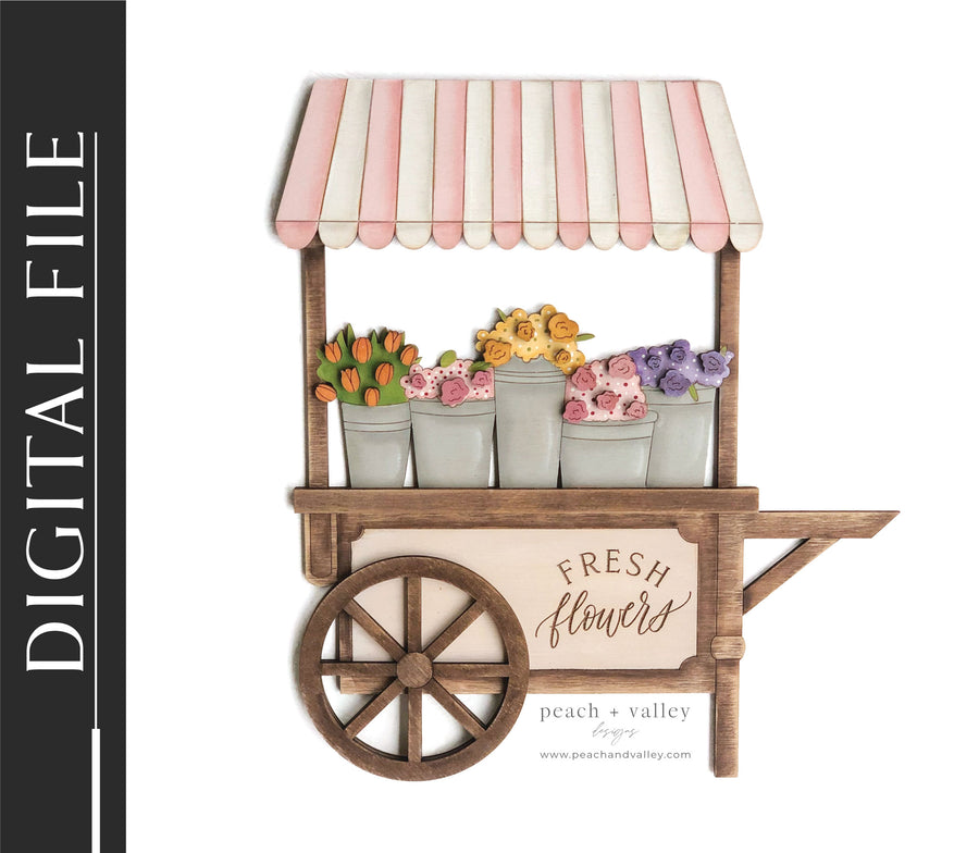 Flower Cart Cut File – Peach + Valley Designs