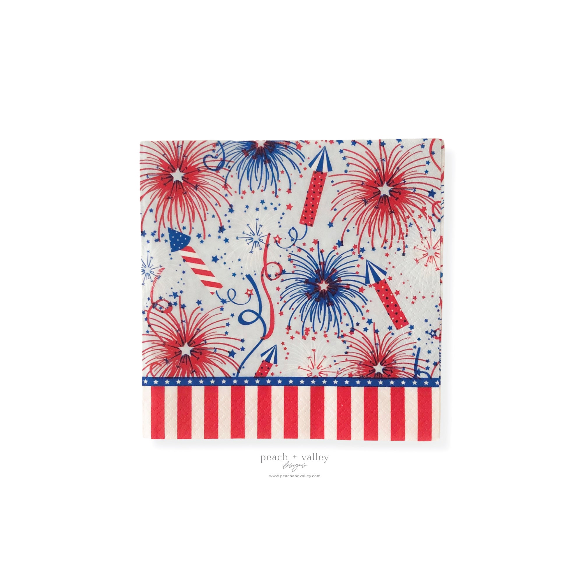 Fireworks Luncheon Napkin – Peach + Valley Designs