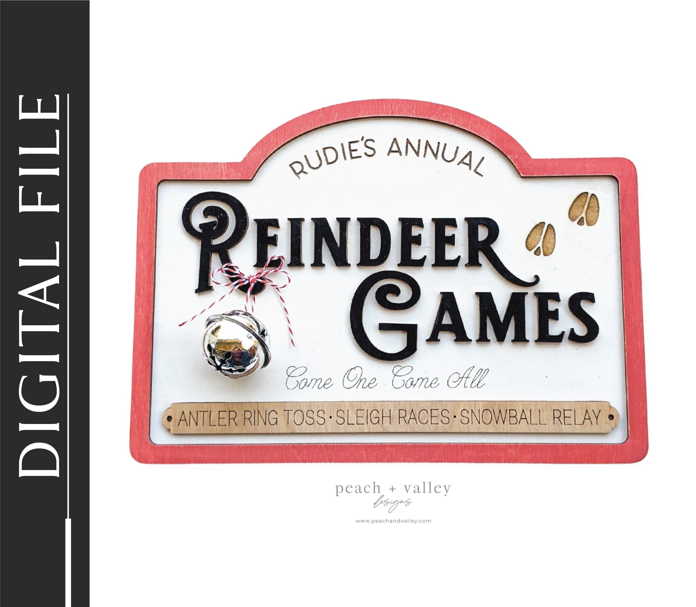 Reindeer Games Sign Cut File – Peach + Valley Designs